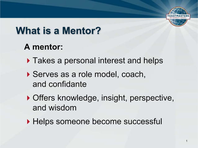 Mentoring at Toastmasters | PPSX