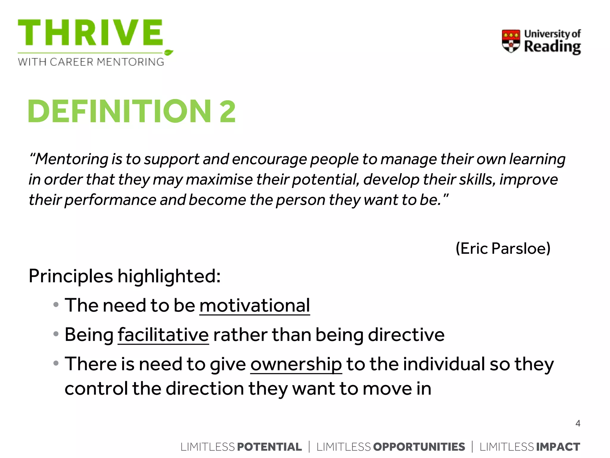 Mentoring definitions | PPT