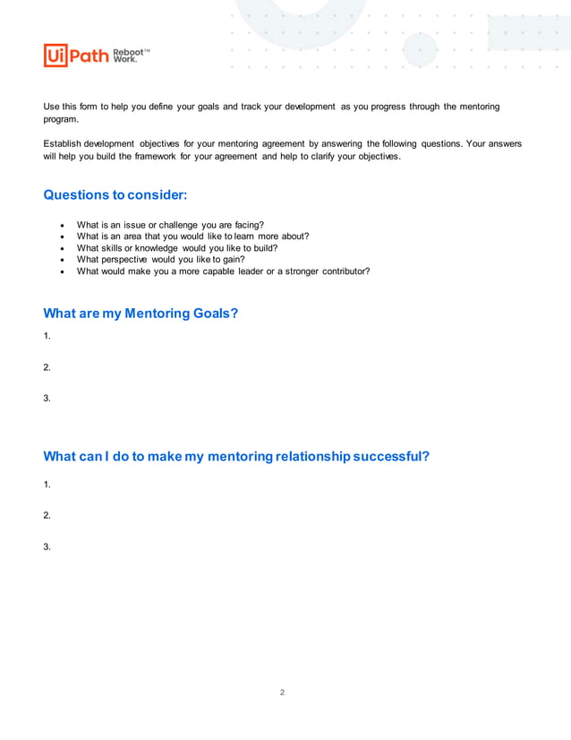 Mentoring development plan | PDF