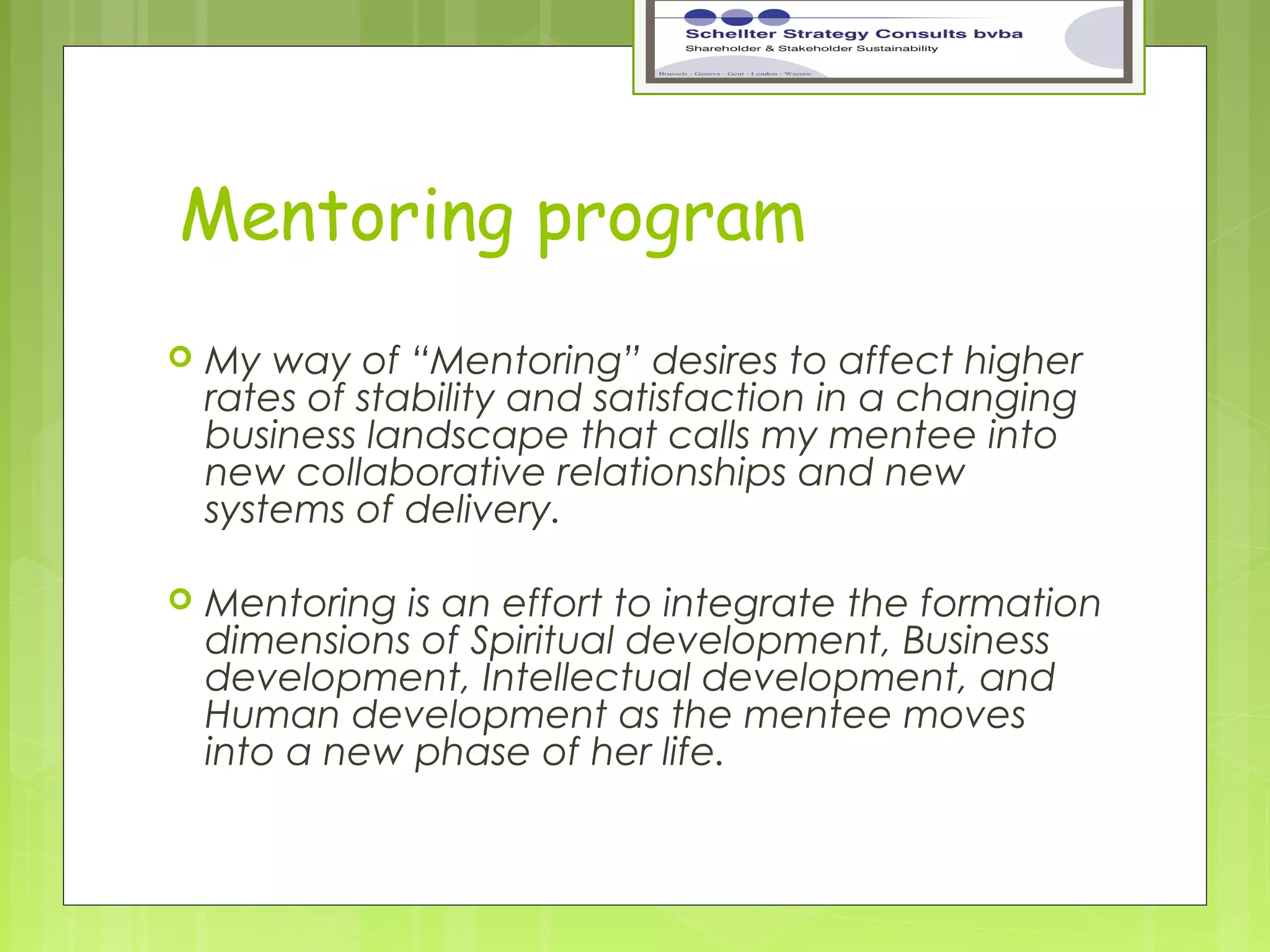 Mentoring geneva 2013 | PPT