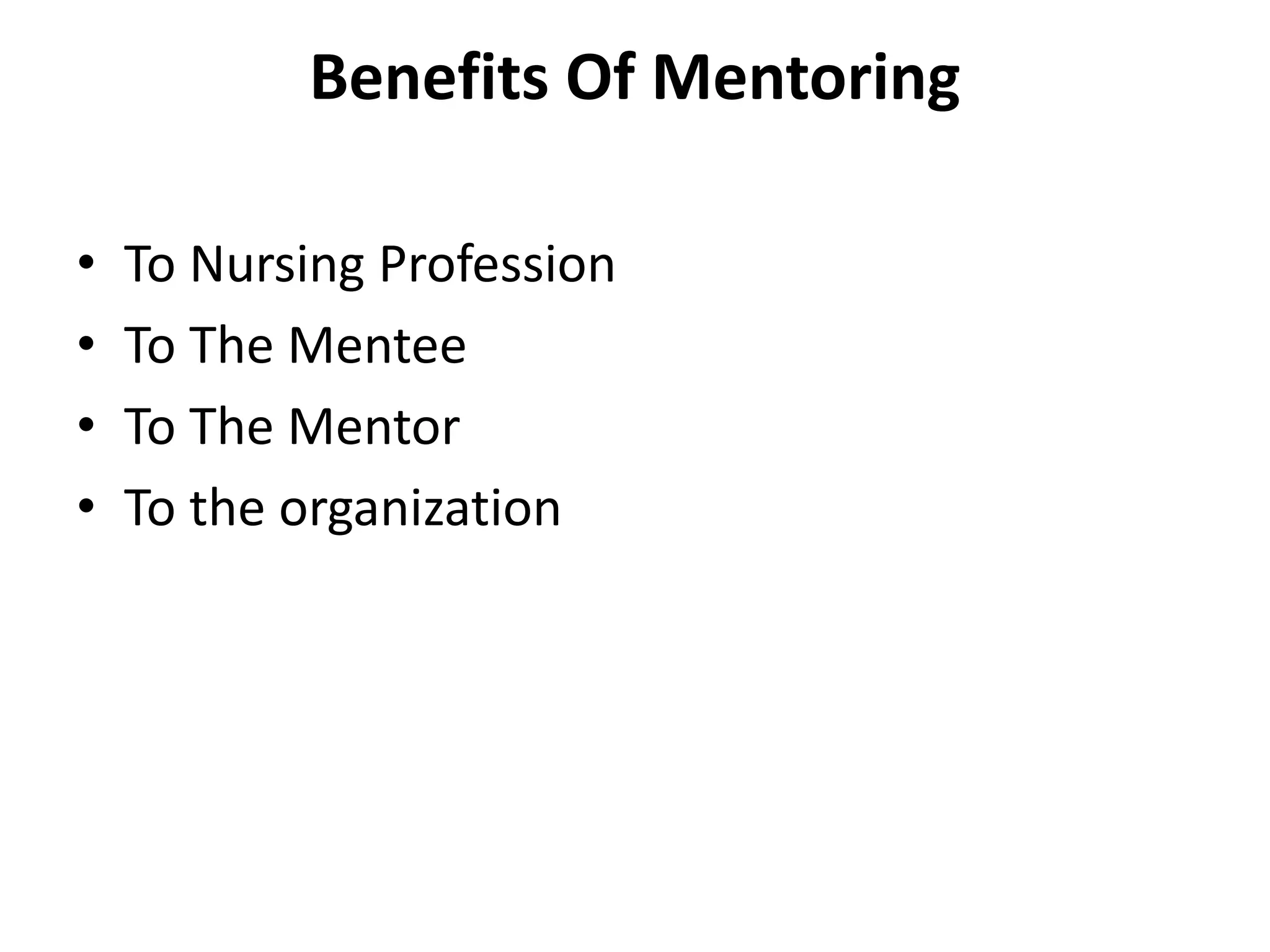 Mentoring in nursing seminar | PPTX