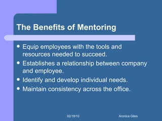 Mentoring Presentation | PPT | Business | Business and Finance