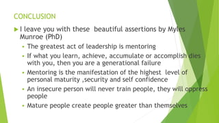 Mentoring In Nursing in a contemporary health care society | PPTX