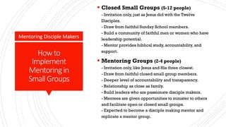 Mentoring Disciple Makers: Making Disciples in Small Groups through Mentoring Relationships | PDF