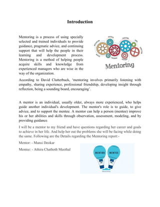 Mentoring Program Report ( Basic Questions regarding career) | PDF ...