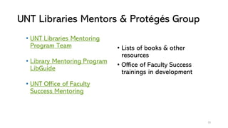 UNT Libraries Mentor Program Briefing FY24 | PPT