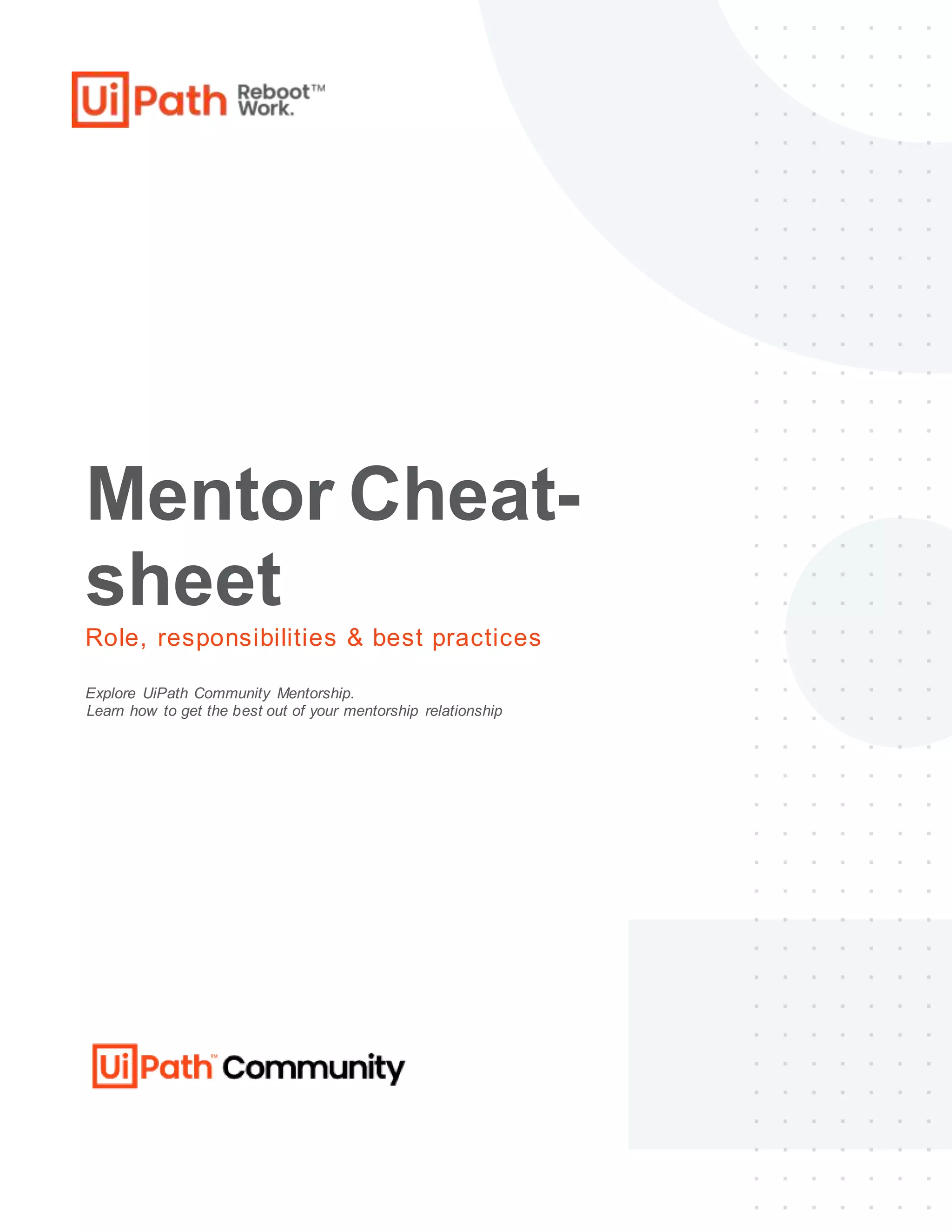 Mentor roles, responsibilities and best practices | DOCX