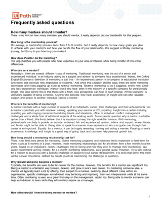 Mentor roles, responsibilities and best practices | PDF