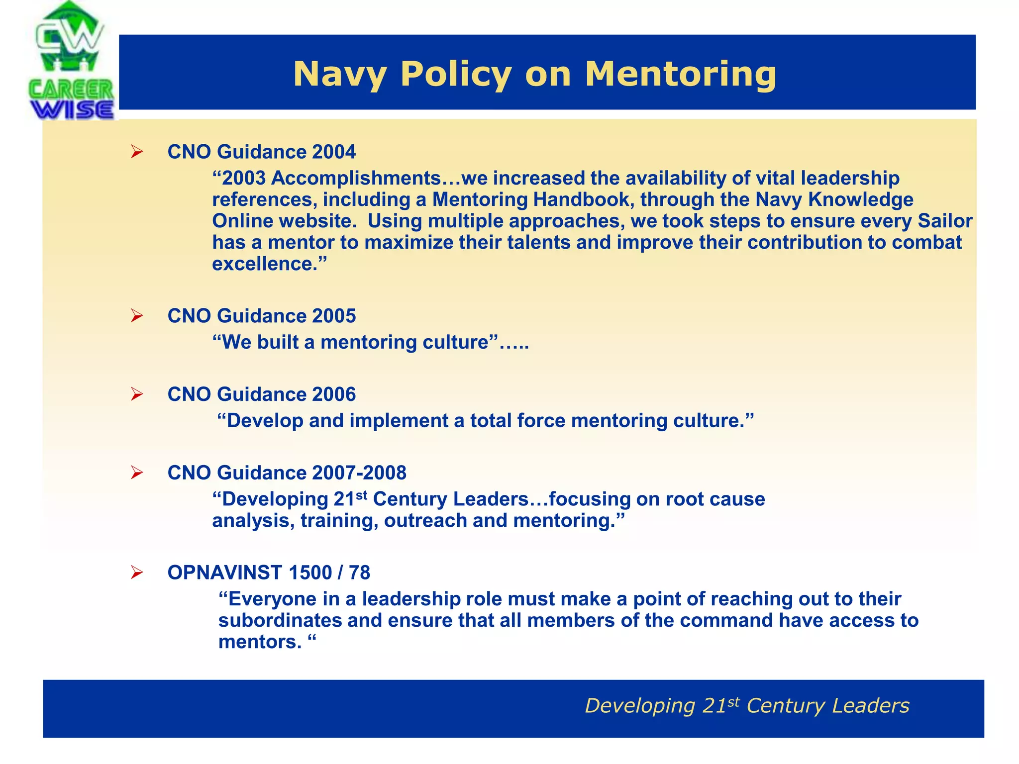 Navy Mentorship | PPTX