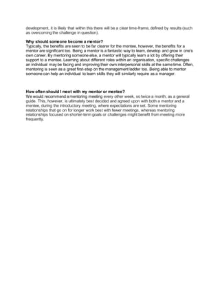 Mentorship faq | PDF