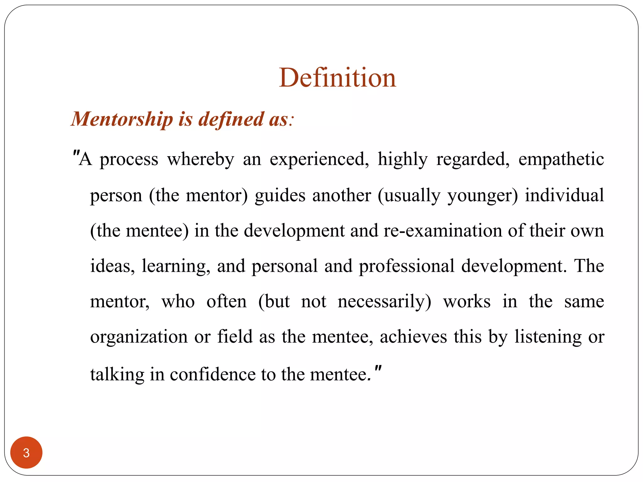 Mentorship program | PPTX