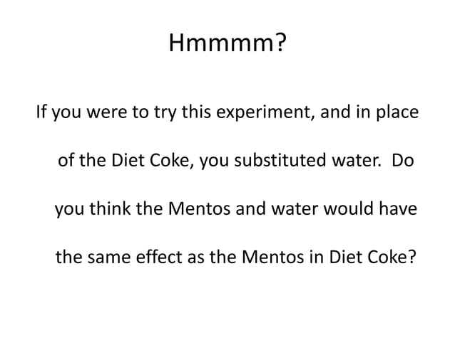 Mentos Explosion | PPT