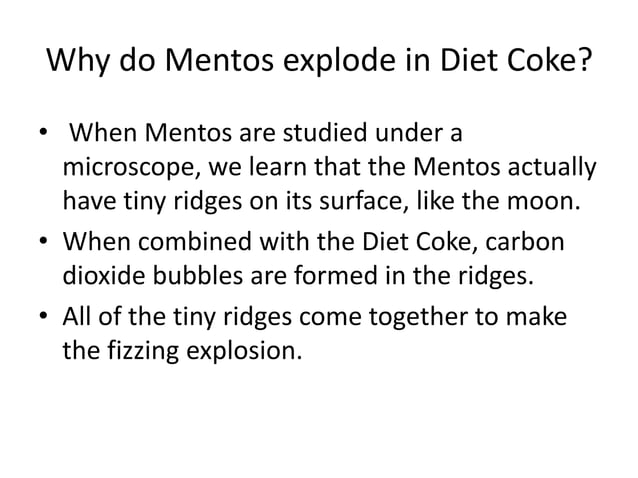 Mentos Explosion | PPT