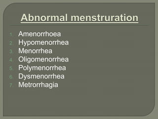 Mentrual cycle and disorders | PPTX