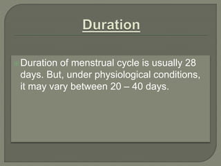 Mentrual cycle and disorders | PPTX
