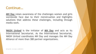 Menstural Hygiene Day 2016 | PPTX