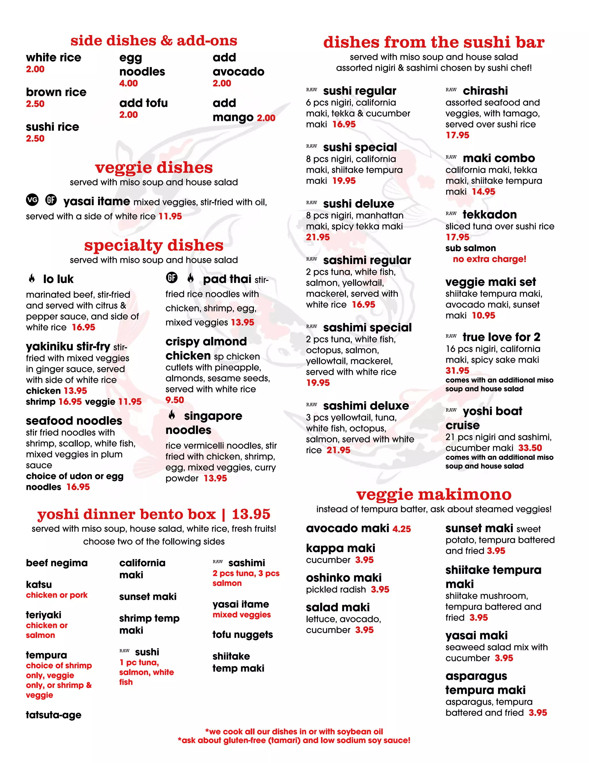 Yoshi Menu 02-2018 | PDF