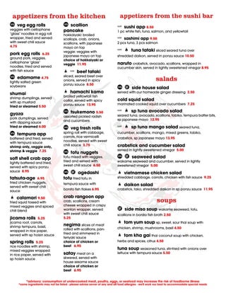 Yoshi Menu 02-2018 | PDF