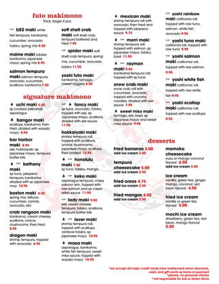 Yoshi Menu 02-2018 | PDF