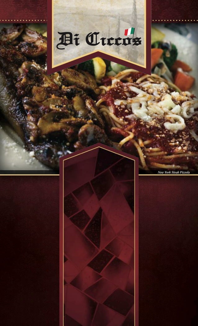 Diciccos Menu | PDF | Cooking | Food & Drink