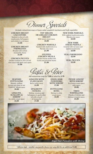 Diciccos Menu | PDF | Cooking | Food & Drink