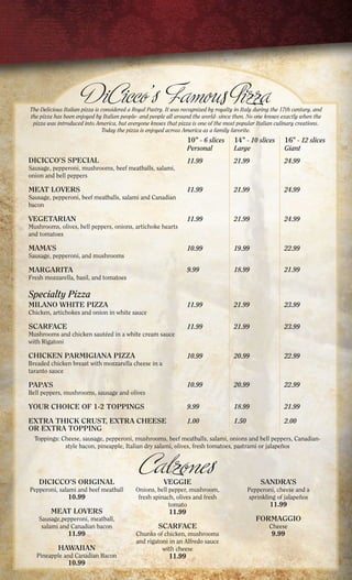Diciccos Menu | PDF