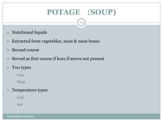 Courses of a Classical Menu | PPTX