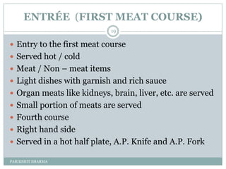 Courses of a Classical Menu | PPTX