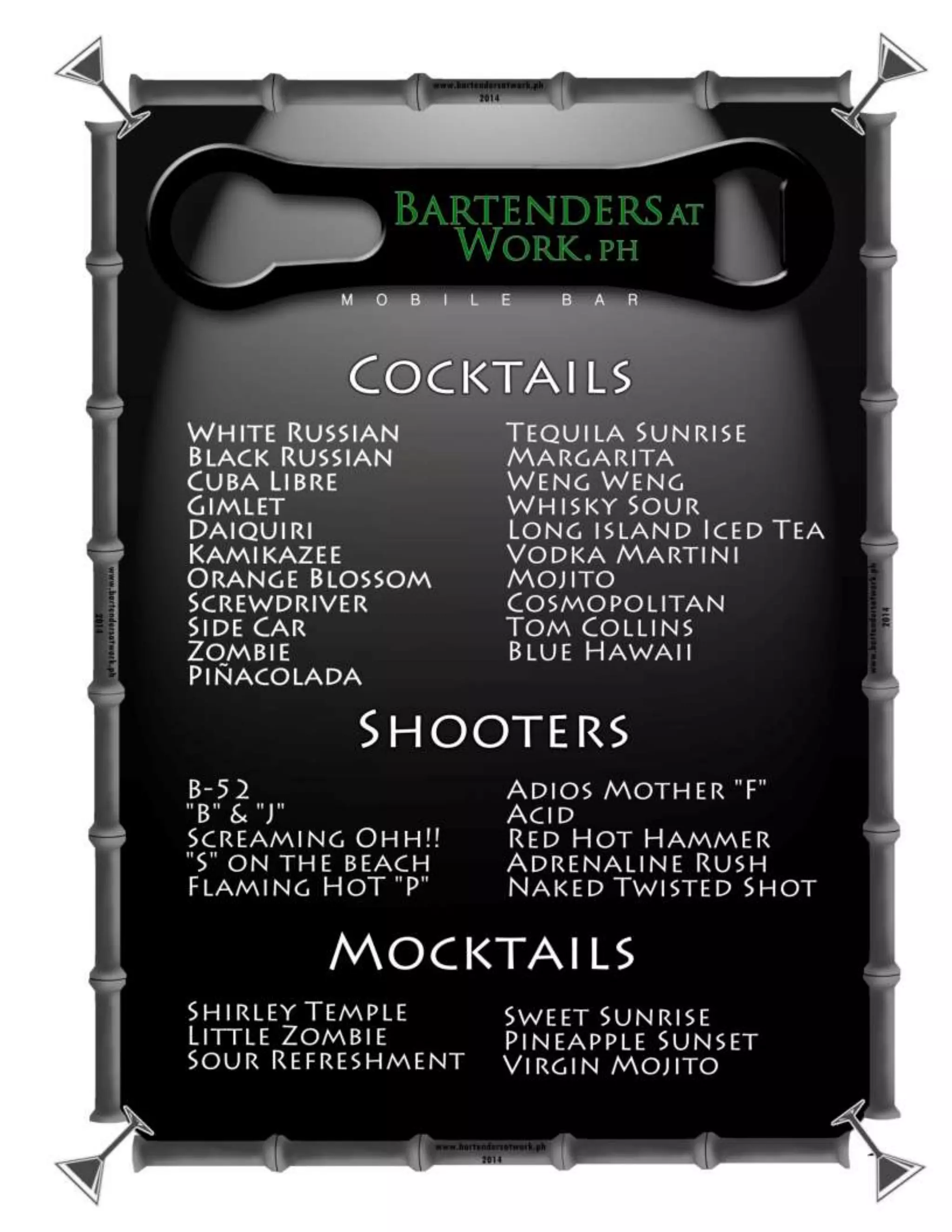 BartendersatWork.ph Mobile Bar | DOCX