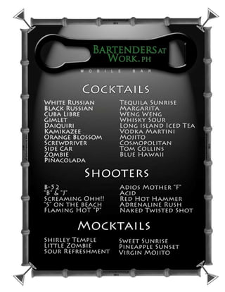 BartendersatWork.ph Mobile Bar | DOCX