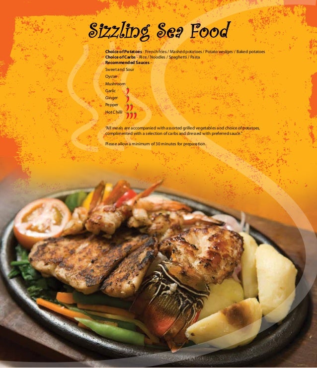 sizzling Menu from Sizzle - You'll love it