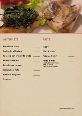 Ristorante Sora Rosa - Rocca Priora - MENU' | PDF