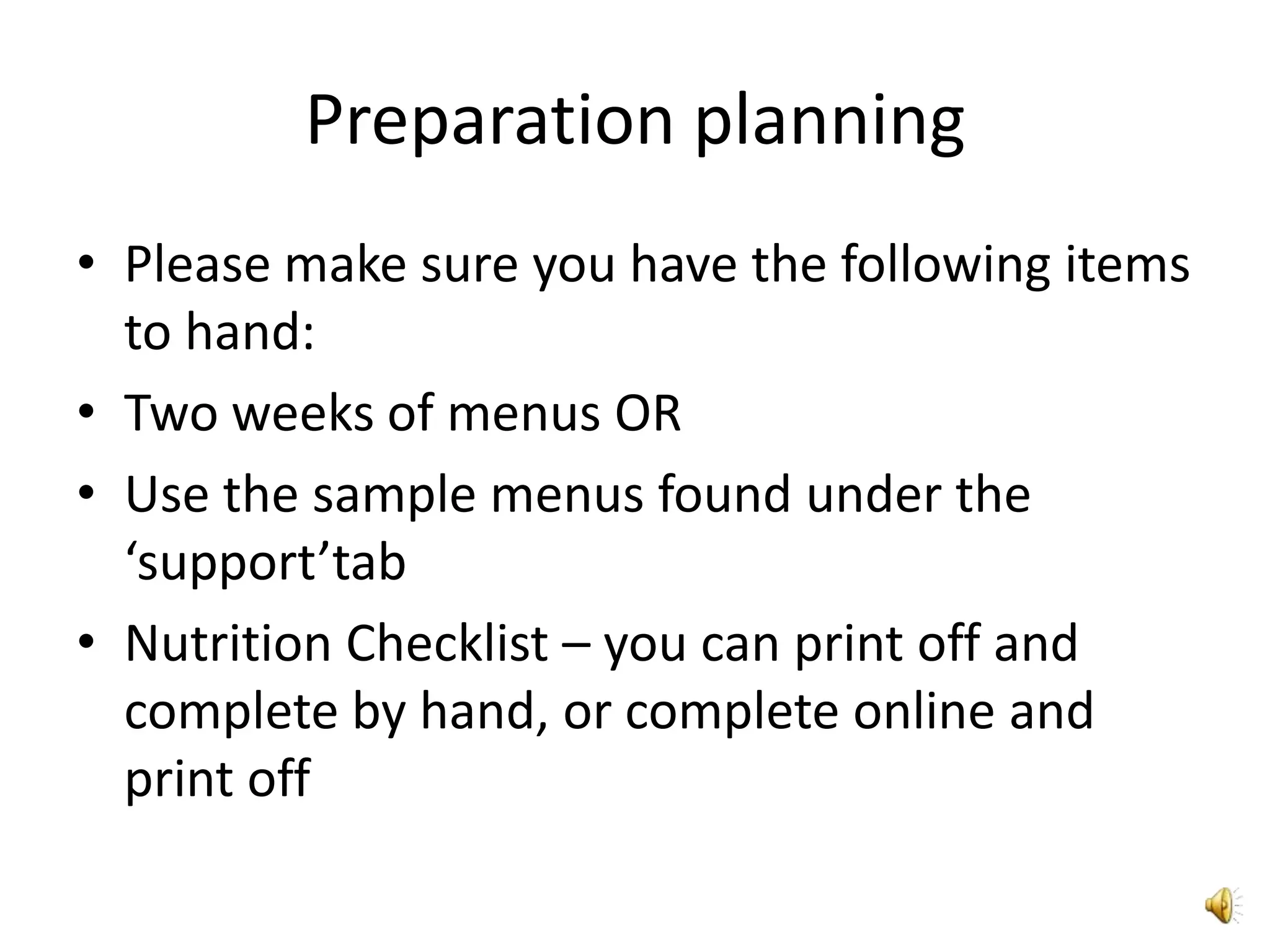 Menu planning module | PPTX