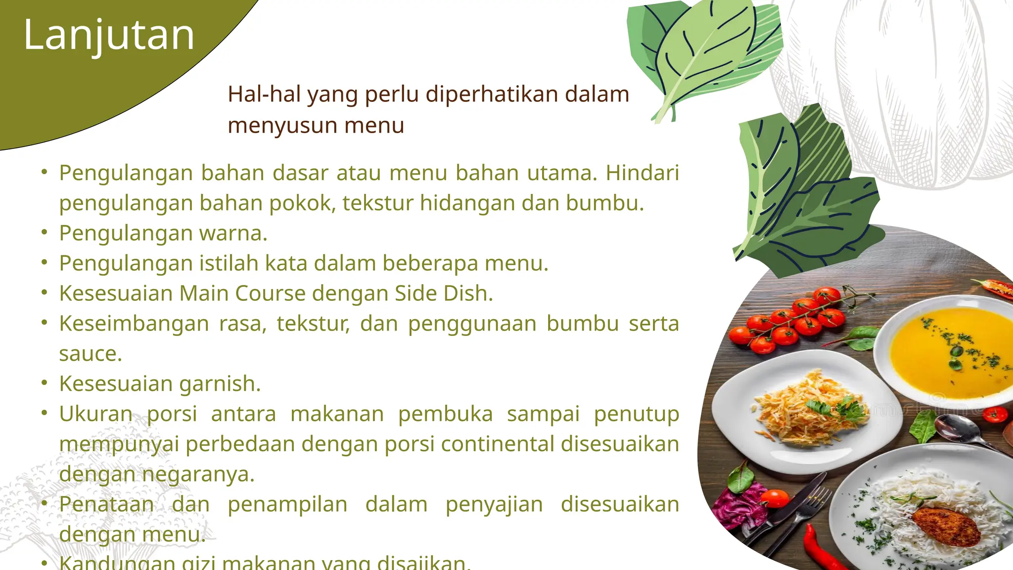 Jenis- jenis Menu di industri kuliner .. | PPTX
