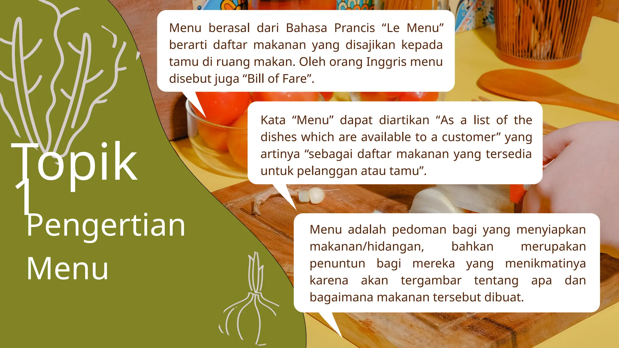 Jenis- jenis Menu di industri kuliner .. | PPTX