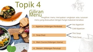 Jenis- jenis Menu di industri kuliner .. | PPTX