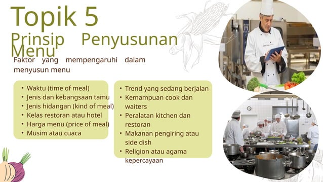 Jenis- jenis Menu di industri kuliner .. | PPT