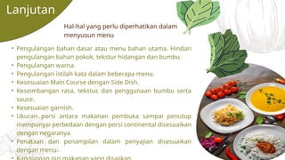 Jenis- jenis Menu di industri kuliner .. | PPTX