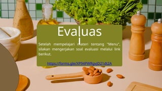 Jenis- jenis Menu di industri kuliner .. | PPTX