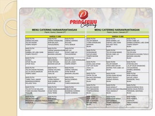 Daftar Menu-Catering restoran pringsewu untuk umum | PPT