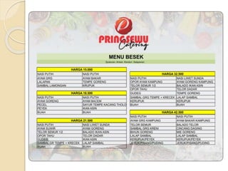 Daftar Menu-Catering restoran pringsewu untuk umum | PPTX