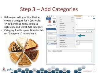 Restaurant Menu Labeling & Recipe Analysis | PPT