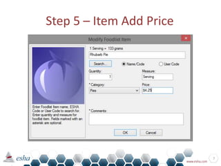 Restaurant Menu Labeling & Recipe Analysis | PPT