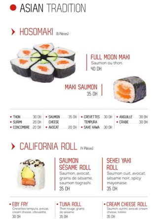 Menu moon-sushi | PDF