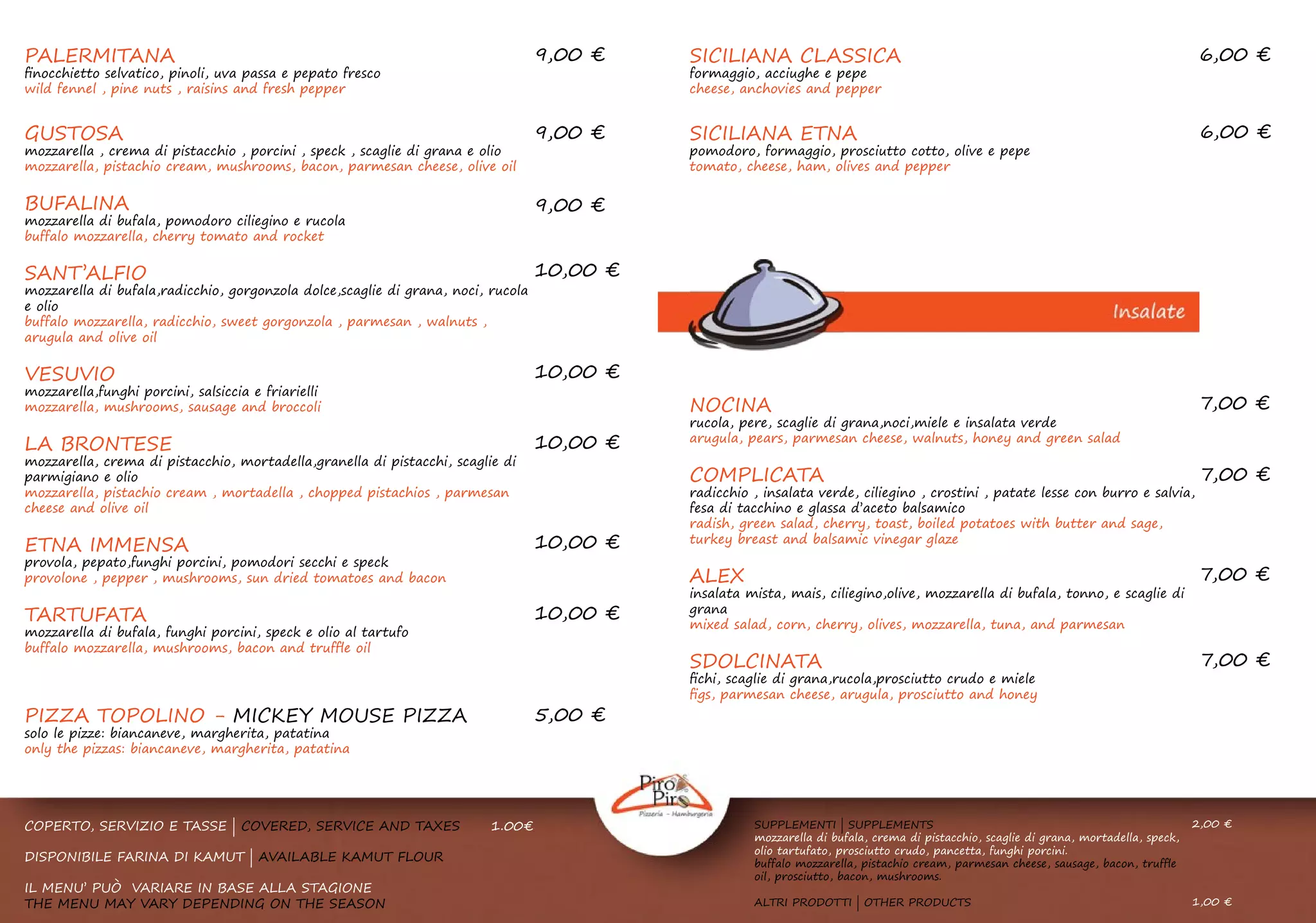 Menu pizza | PDF
