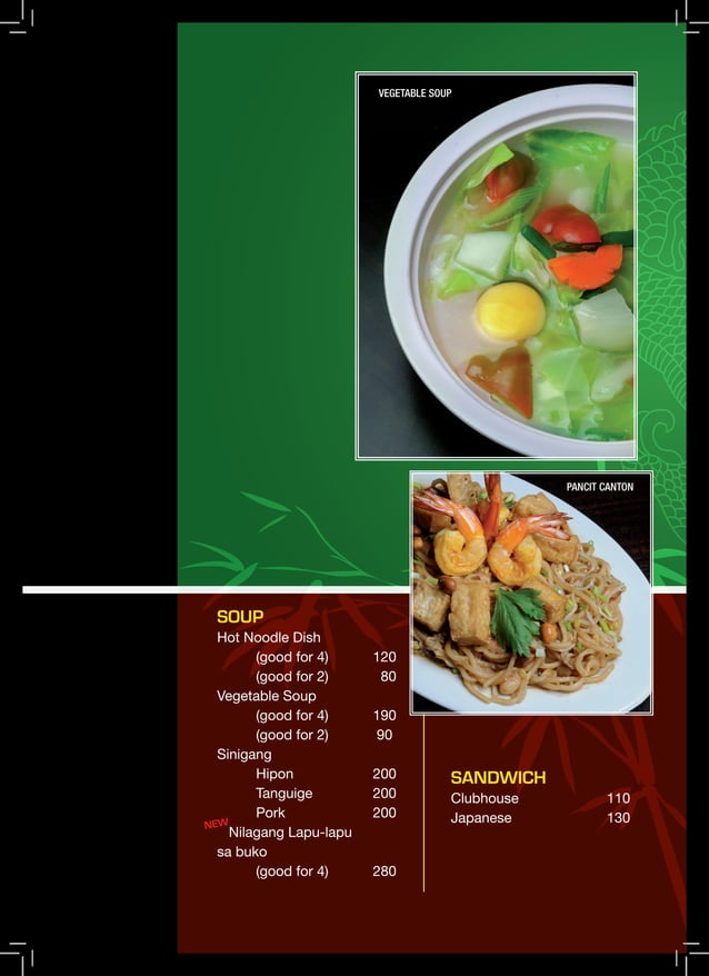 Oriental Resto Menu sample | PDF