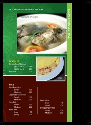 Oriental Resto Menu sample | PDF