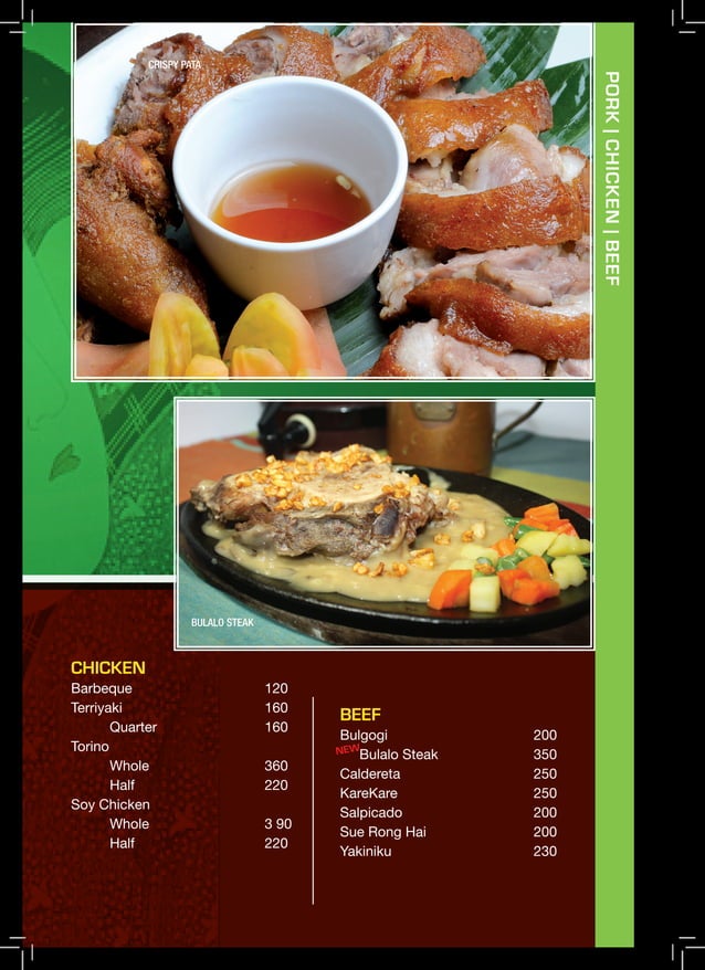 Oriental Resto Menu sample | PDF
