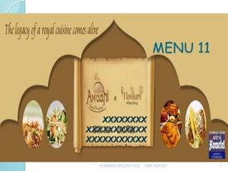 Menu 12 awadhi | PPT