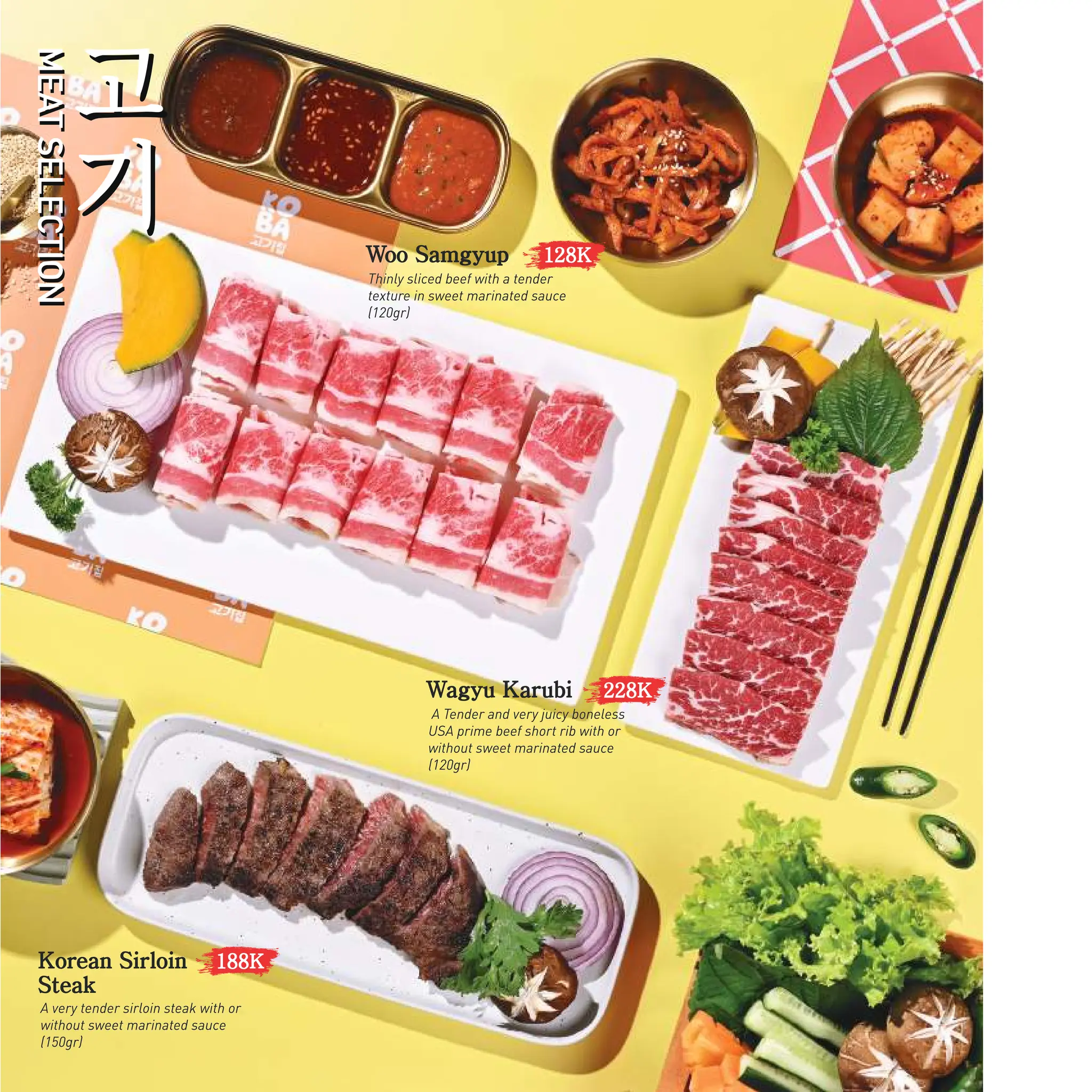 MENU ALA CARTe makanann di koba korean barbeque | PDF